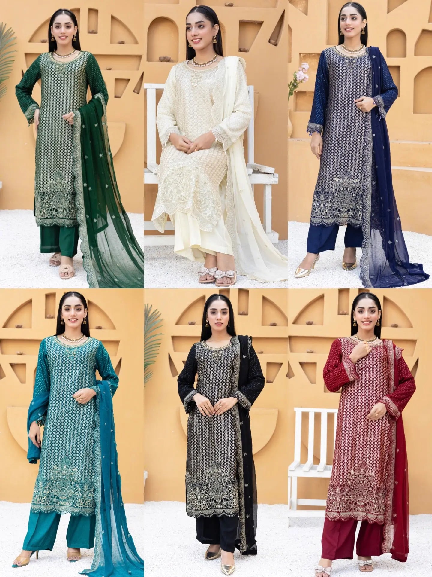 ADAN LIBAS | Embroidered Chiffon Sequins Readymade Traditional – HIRA ...