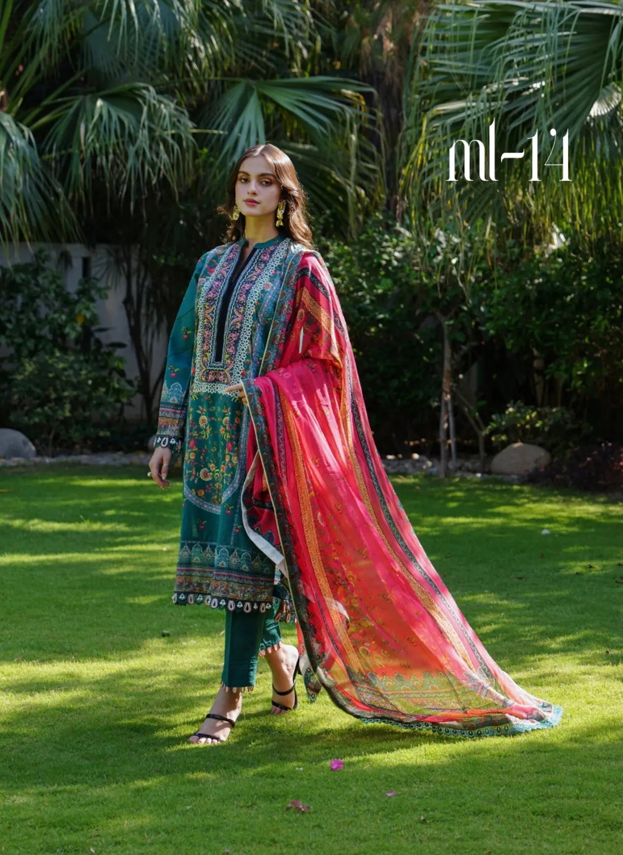 ALLY’s ‘Amal’ | Embroidered Lawn Readymade | AL444 - HIRA TEXTILES