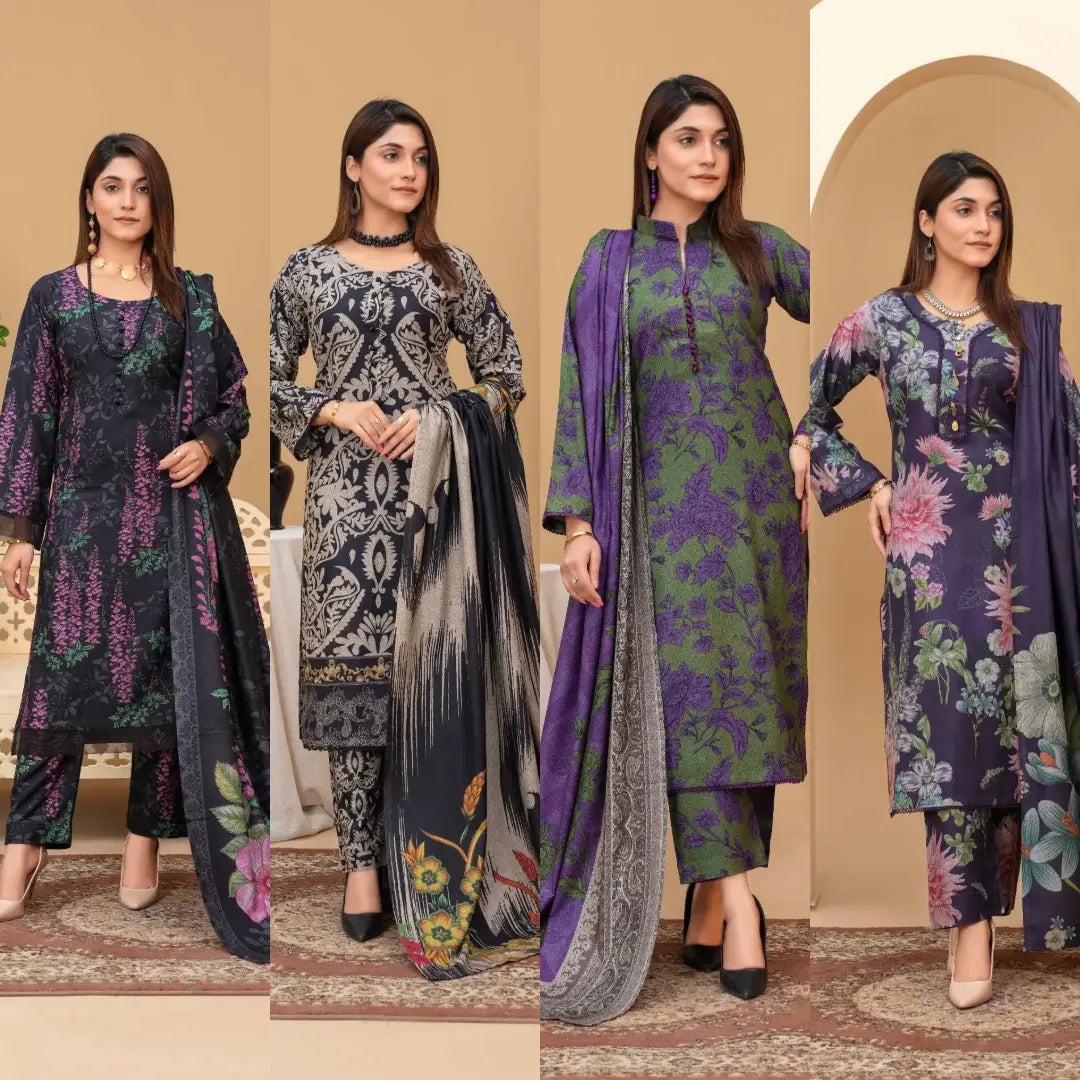 SIMRANS ‘Chic Modest’ | Embroidered Poly Silk Modest Long Kameez Co ...