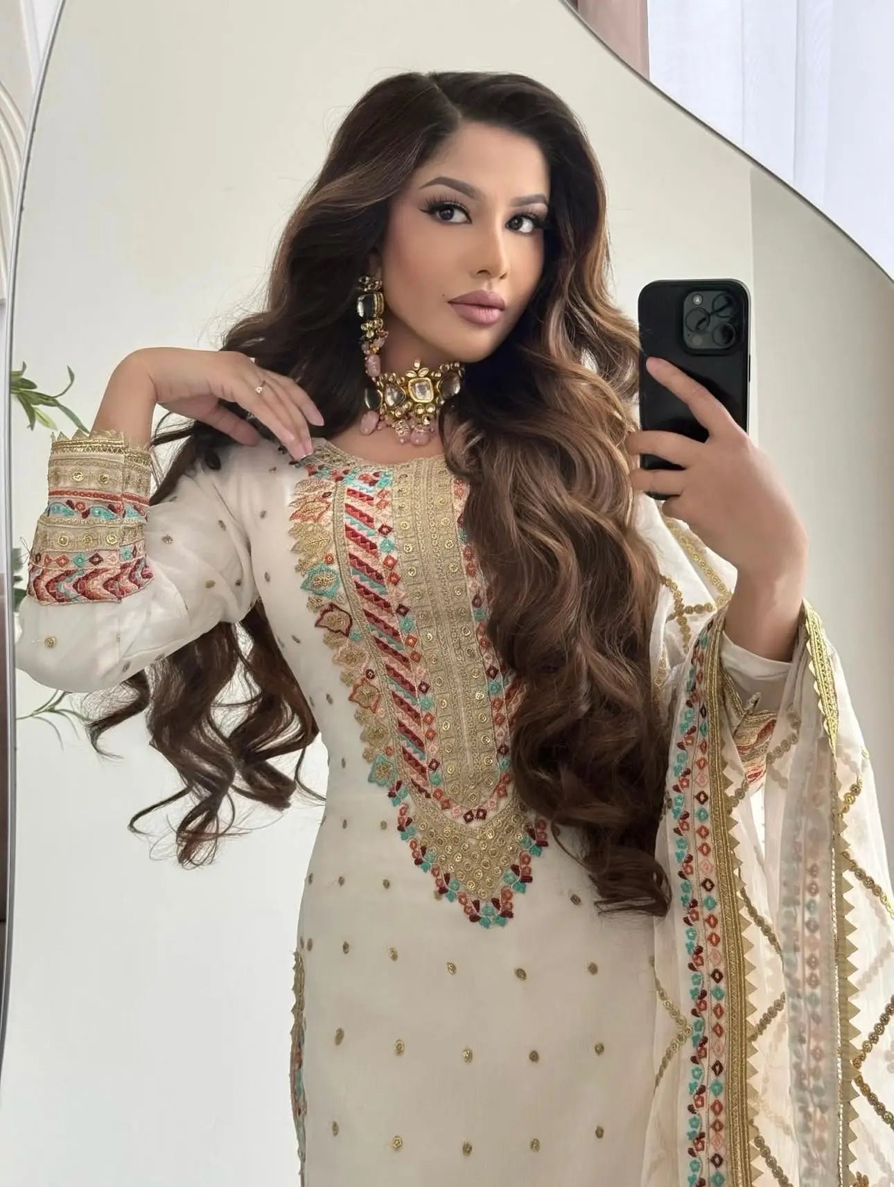 Asim Jofa Inspired | Embroidered Chiffon Mother & Daughter Readymade ...