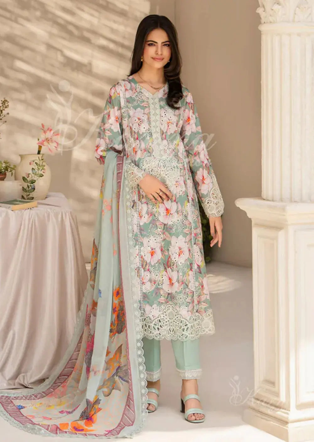 KARMA ‘Gul Posh’ | Embroidered Cotton Readymade | KMA-1379 - HIRA ...