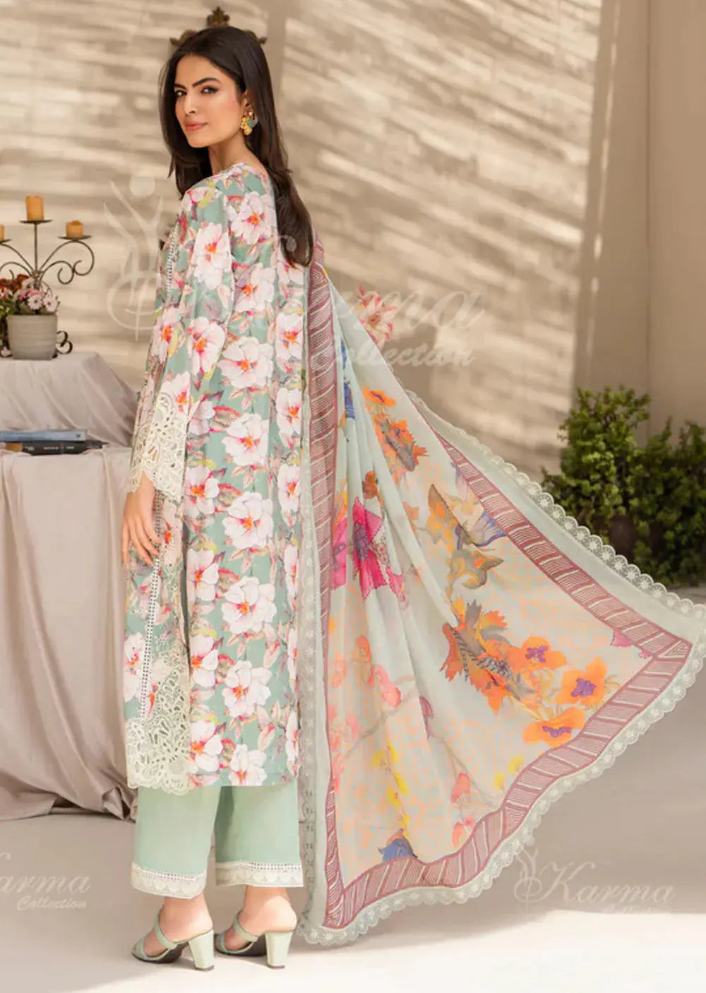 KARMA ‘Gul Posh’ | Embroidered Cotton Readymade | KMA-1379 - HIRA ...