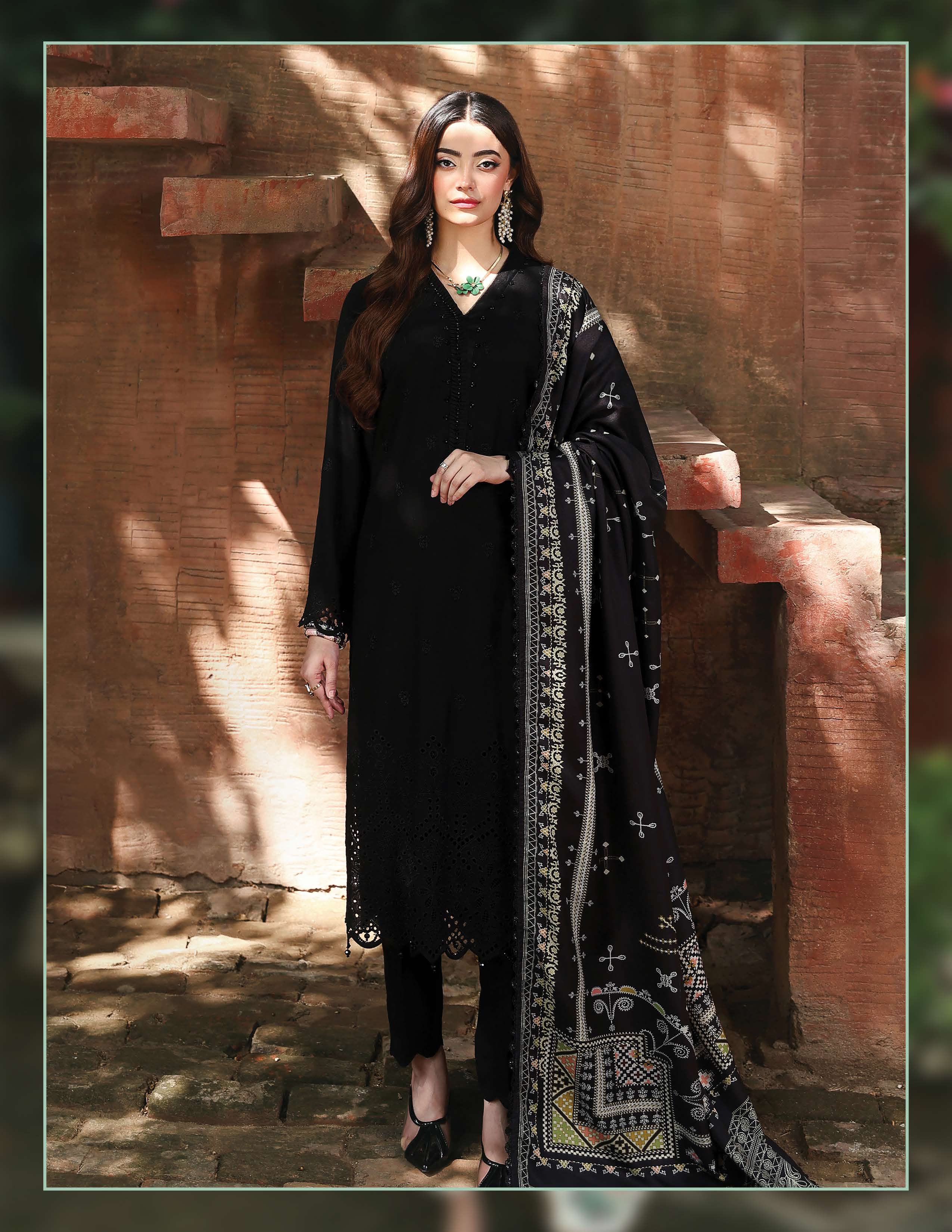 SIMRANS 'Mehr' | Embroidered Dhanak Chikenkari Pakistani Readymade ...