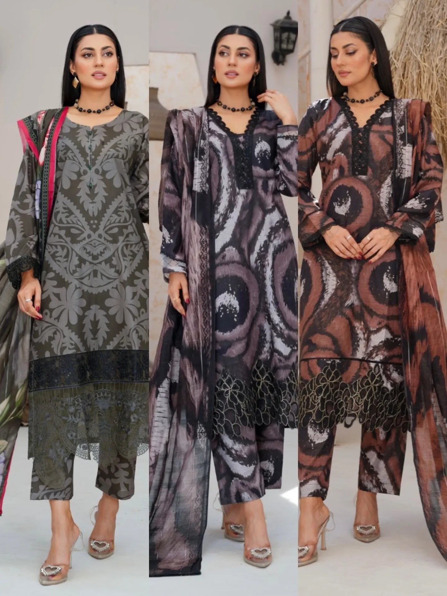 Sitarah Styles 'Vol 8' | Embroidered Lawn 3pc Readymade | IN323 (3 ...
