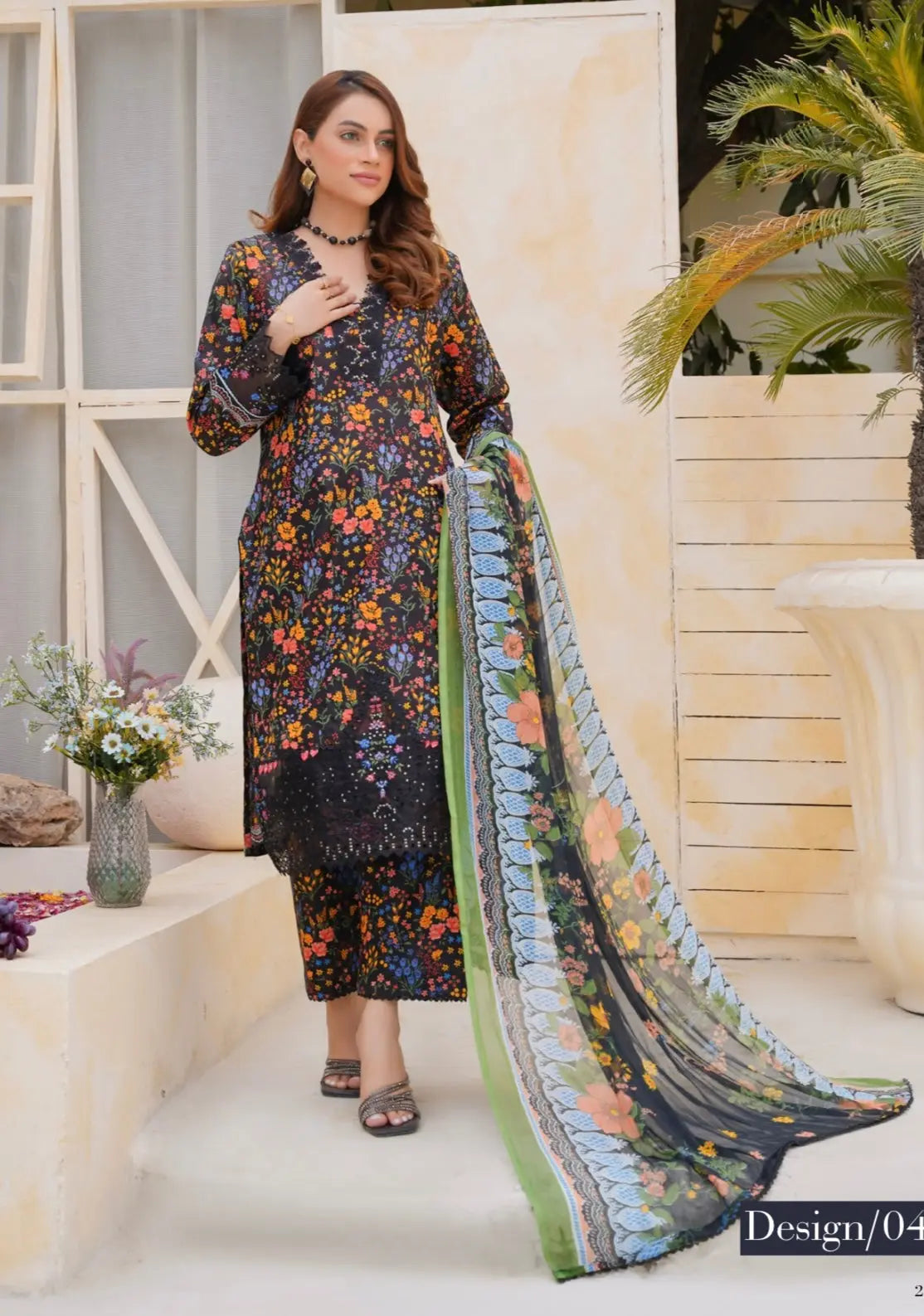 Sitarah Styles 'Vol 9' | Embroidered Lawn 3pc Readymade | IN339 - HIRA ...